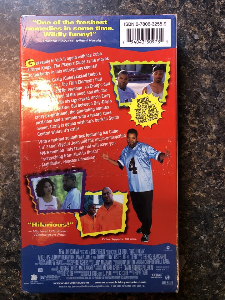 Next Friday ice cube (VHS, 2000, Bonus Music Videos) Brand New, factory ...