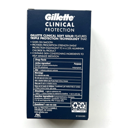 Gillette Clinical Advanced Soft Solid Antiperspirant/Deodorant - 1.7oz ...