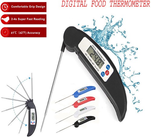 Fast Digital Food Thermometer Probe Meat Kitchen Cooking BBQ ...