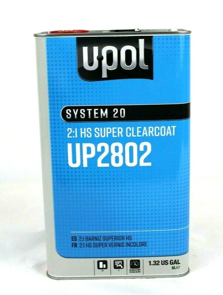 U-Pol UP2802 Clear Coat HS Super Clear Only or Kit with Hardener 2 to 1 ...