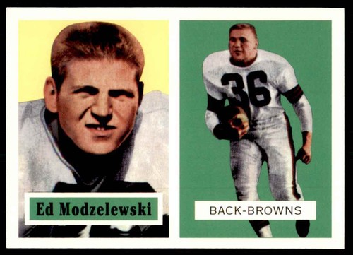 1957 TOPPS ARCHIVES ED MODZELEWSKI CLEVELAND BROWNS #127 | eBay