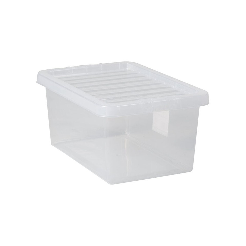 Wham Crystal Clear Plastic Storage Box Lid 4L|7L|11L|17L|25L Capacity ...