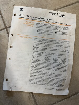Catalog - Allen Bradley SLC 150 Programmable Controller, Bulletin 1745 ...