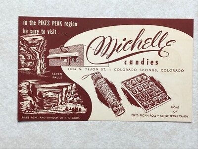 F786 Postcard Michelle Candies Colorado Springs CO Colorado Pikes Peak ...