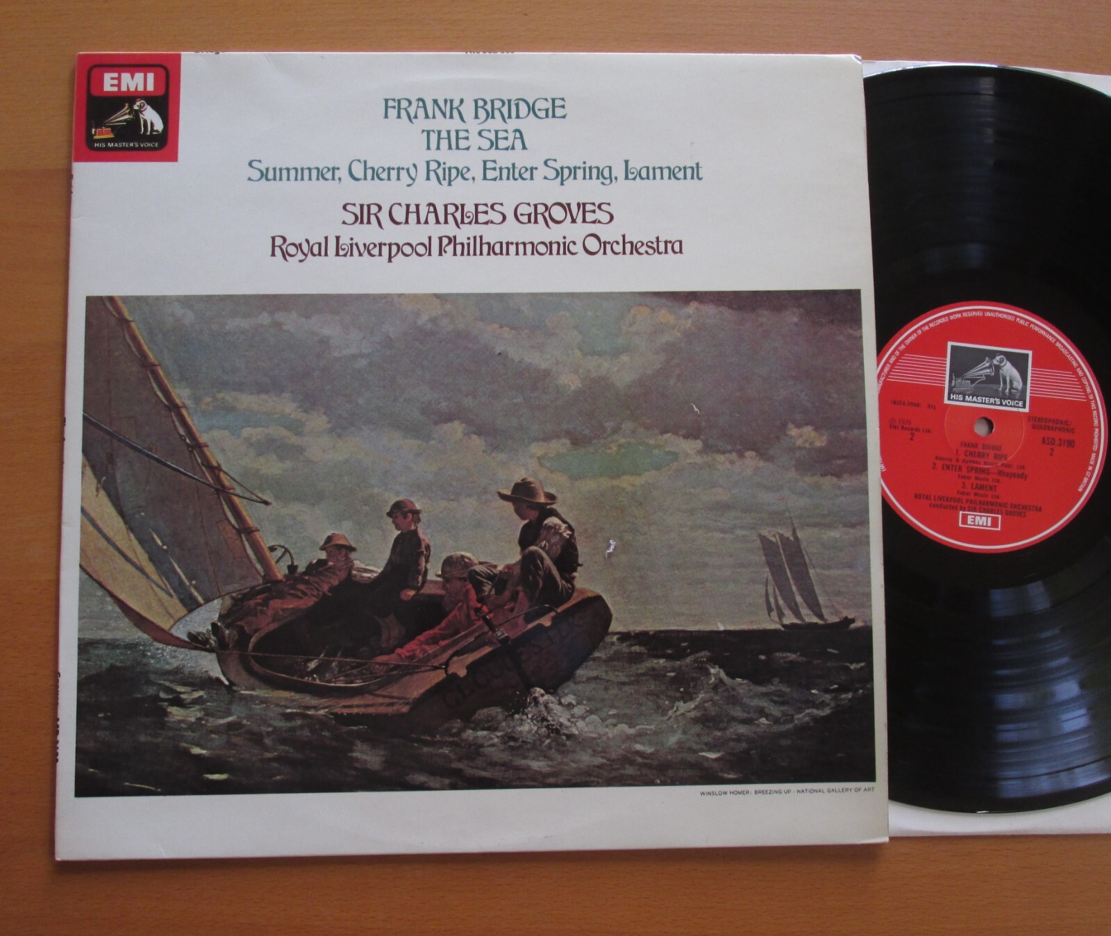 ASD 3190 ED1 Frank Bridge The Sea Sir Charles Groves EMI Quad EXCELLENT ...