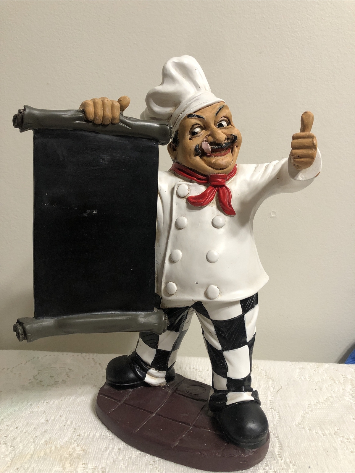 Chef Statue with Chalkboard Sign Kitchen Restaurant Decor | eBay