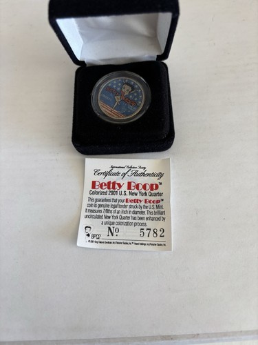 Betty Boop Colorized 2001 New York Quarter Uncirculated Coin Mint with ...