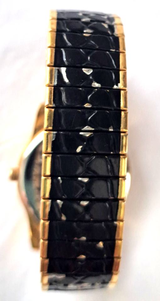 Disney Mickey Mouse Adult Wristwatch Black Stretch Band Needs Battery ...