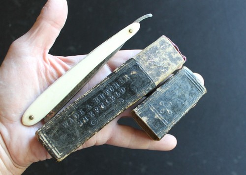 Antique Straight Razor and case Wade & Butcher Sheffield England | eBay