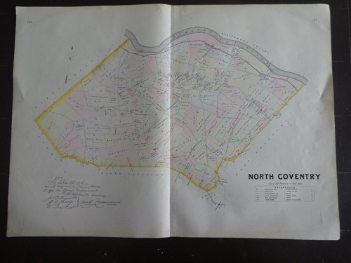 HISTORIC 1883 Map of the Township of North Coventry - Township Specific ...