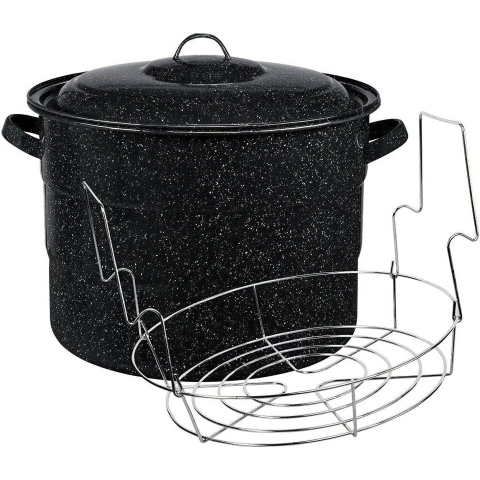 Granite Ware Enamel on Steel 21.5-Quart Water Bath Canner with lid ...