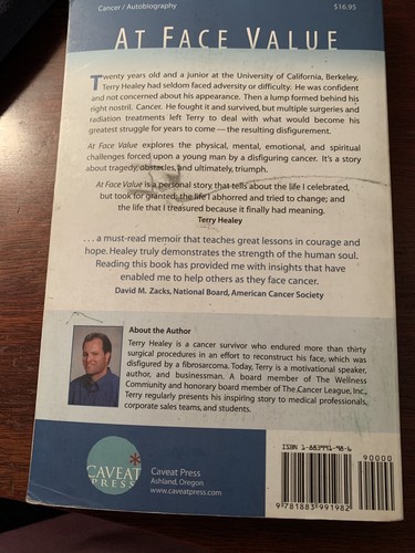 At Face Value : My Triumph over a Disfiguring Cancer by Terry Healey ...