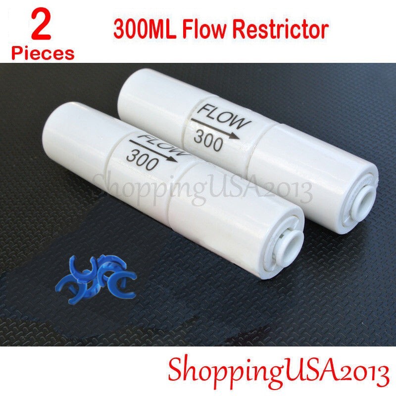 2 Pcs 300cc Flow Restrictor Push In Quick Connect Unter Sink RO Water ...