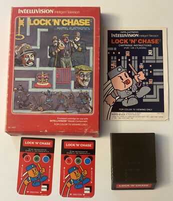 Lock n Chase ( Intellivision ) Complete w/ Box - Manual - Overlays ...