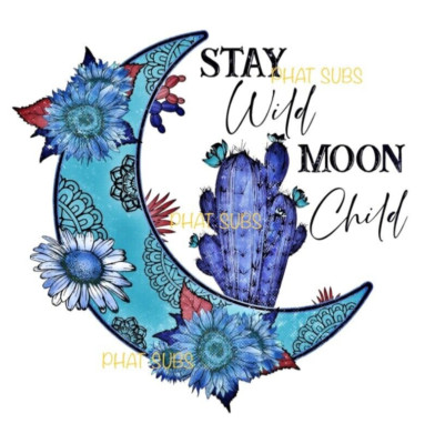 Sublimation Print Blue Moon Child Ready to Press Heat Transfer | eBay