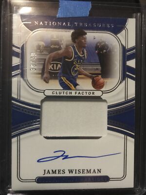 james wiseman national treasures patch auto game worn /49 | eBay