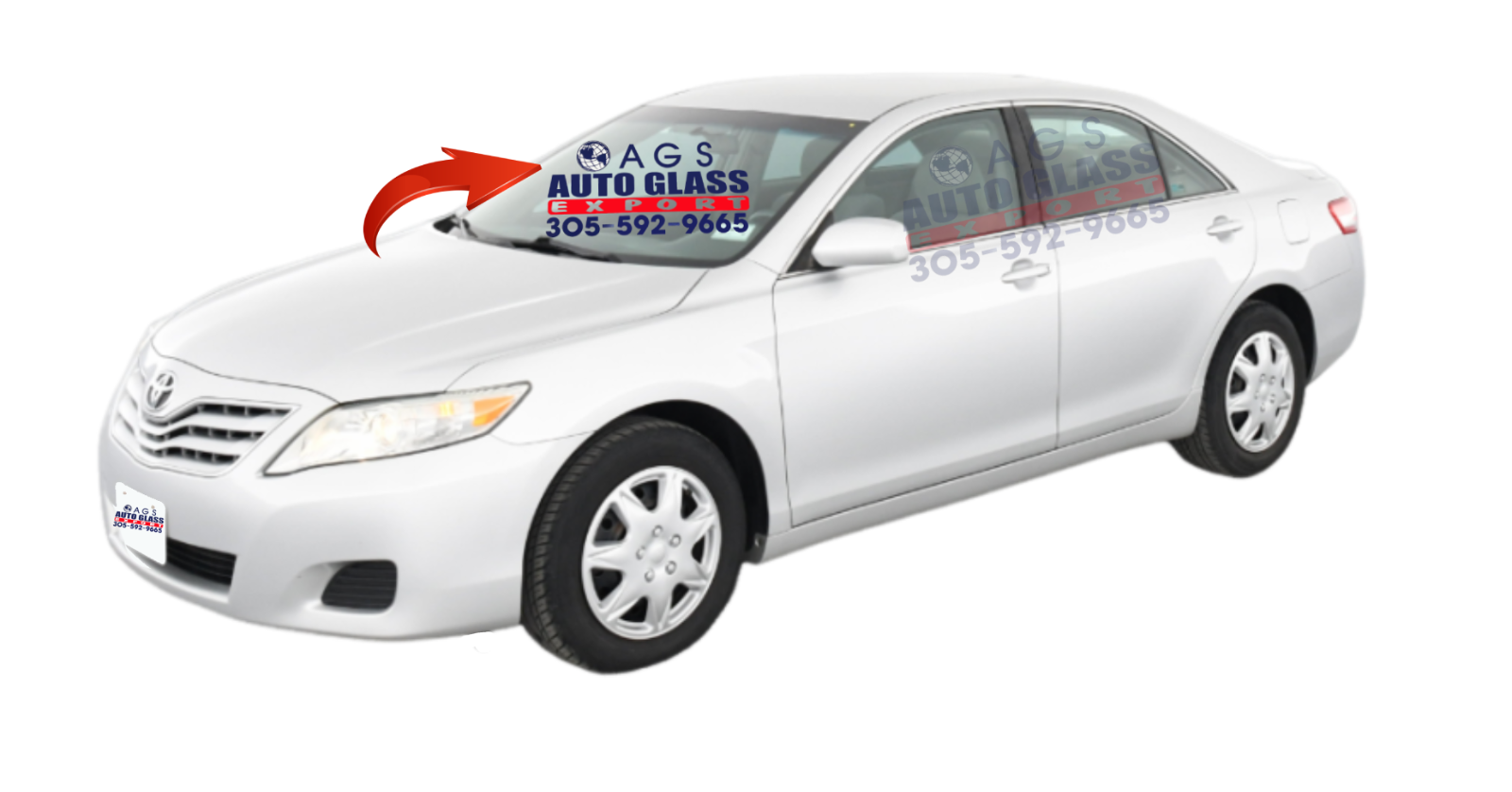 2007-2011 TOYOTA CAMRY & HYBRID 4D SEDAM WINDSHIELD ELECTROCHROMIC ...