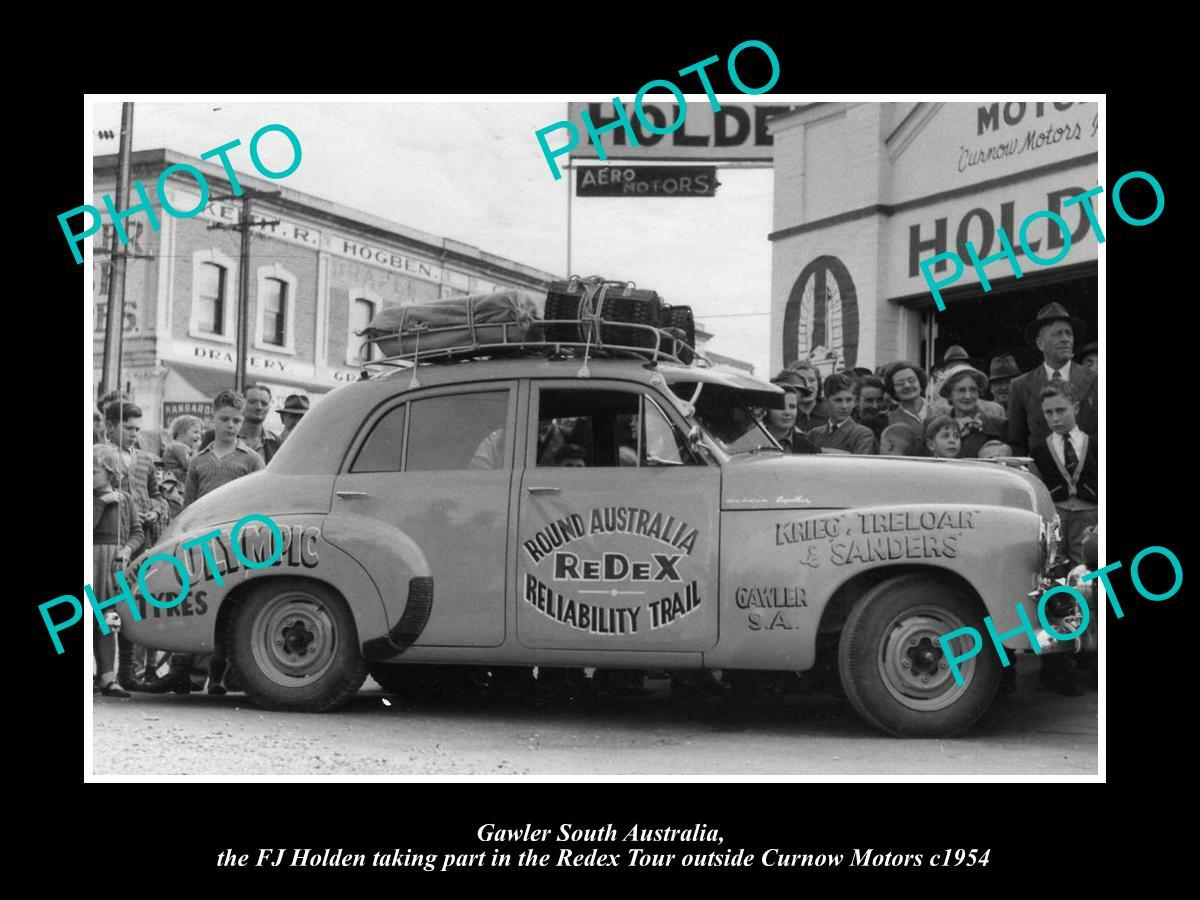 8x6 HISTORIC PHOTO OF GAWLER SA THE REDEX TRIAL FJ H8x6EN RACE CAR ...