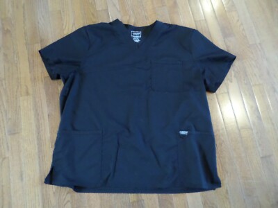 Black Cherokee Scrubs Workwear Revolution Mens V Neck Top WW690 ESP XXL ...