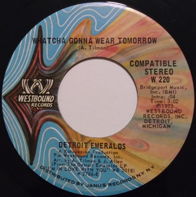 Detroit Emeralds - Whatcha Gonna Wear Tomorrow / Lee, 7", (Vinyl) | eBay