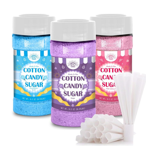 Cotton Candy Floss Sugar Package of Ct-(Pink Vanilla, Blue Raspberry ...