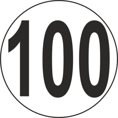 Sticker Macaron Tractor Speed Limit Sticker Truck 100 KM/H | eBay