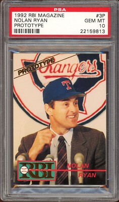 1991 RBI Magazine Prototype Baseball #3P Nolan Ryan Prototype PSA 10 | eBay