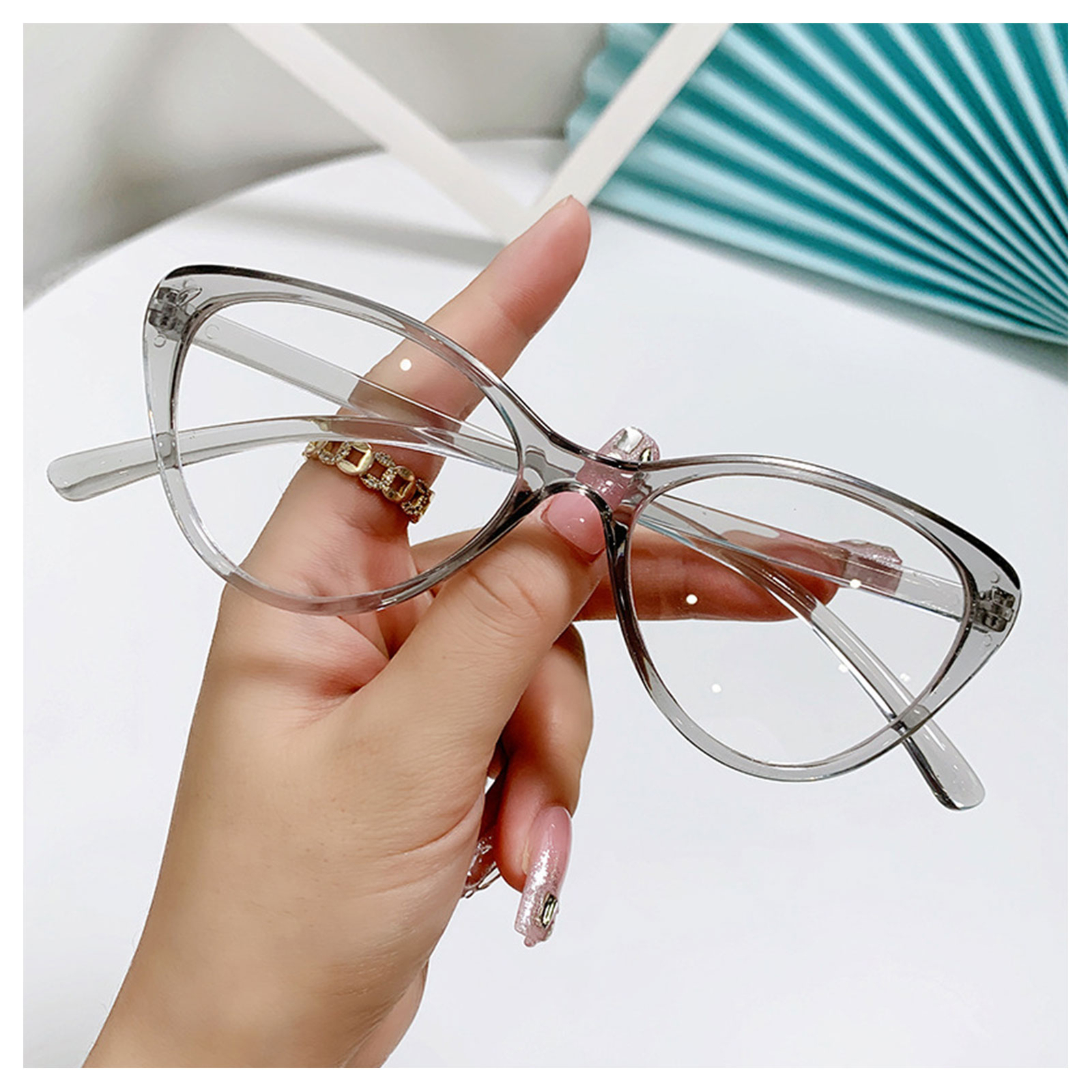 Vintage Glasses Clear Lens Blue Light Blocking Eyewear Frame for Gaming ...