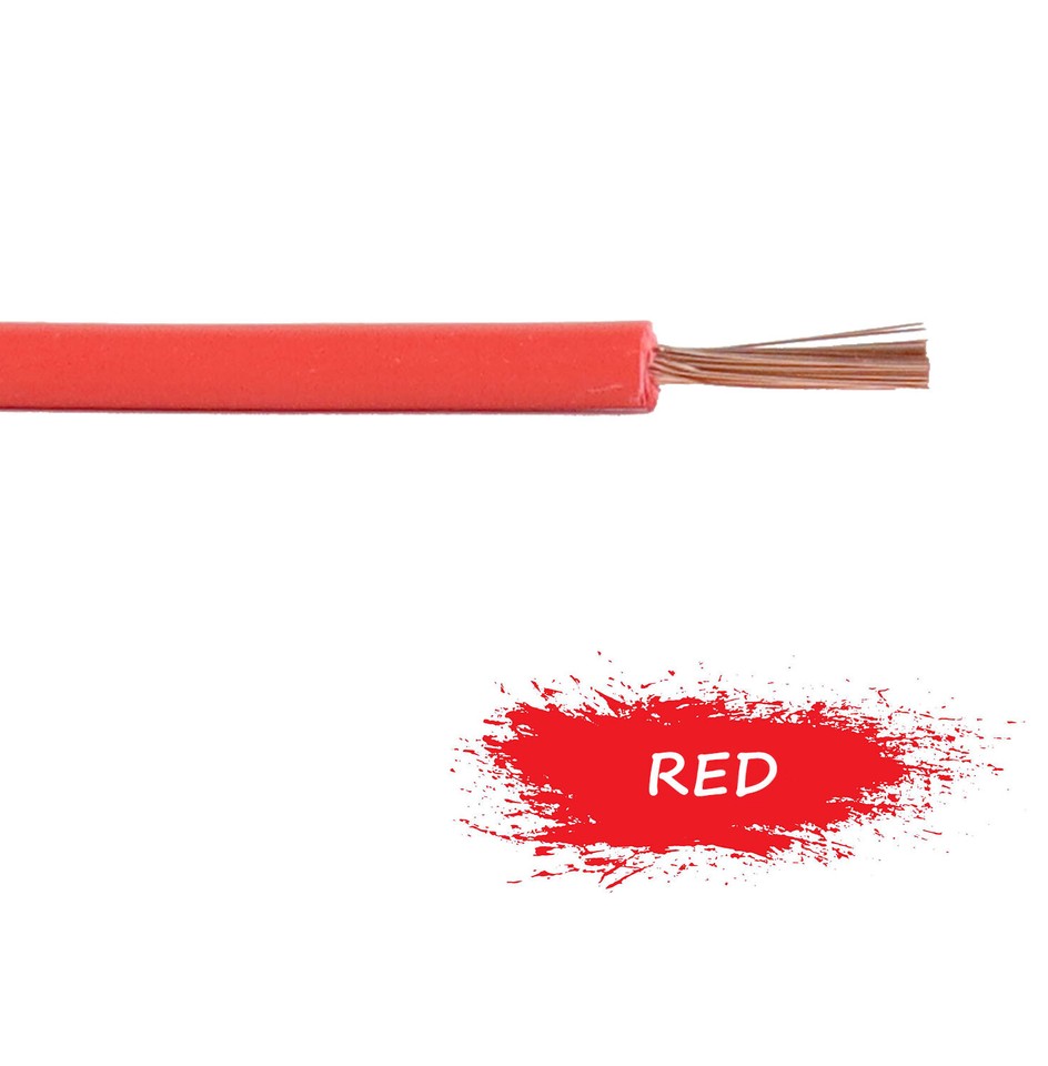 8 Ga Gauge Pure Copper Primary Wire Black Red High Temp Car Boat Power ...