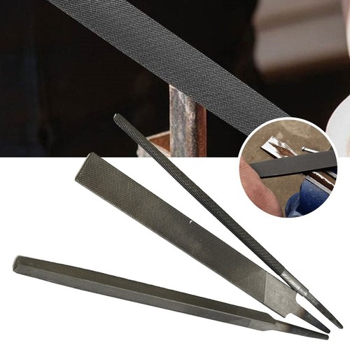 Multi Purpose 3 Piece Steel Files Set Flat/Round/Triangle 6 Inch Length ...