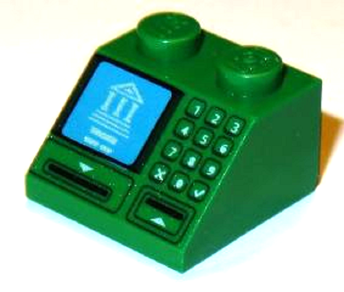 LEGO BANK ~ ATM Teller Safe Money Coins Ingots Locks Envelopes Slopes ...