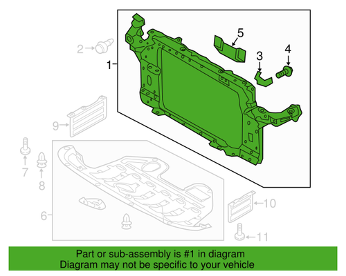 2010-2015 Hyundai Tucson OEM Radiator Support Panel 64101-2S000 | eBay