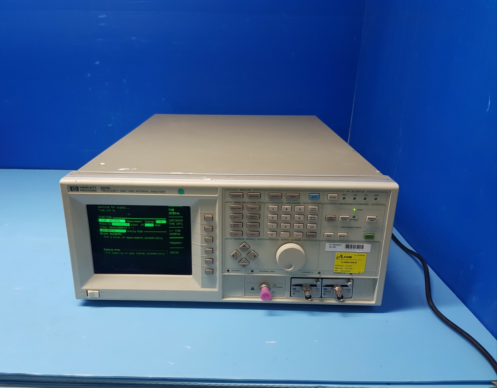 Agilent Hewlett Packard HP 5371A Frequency and Time Interval Analyzer ...