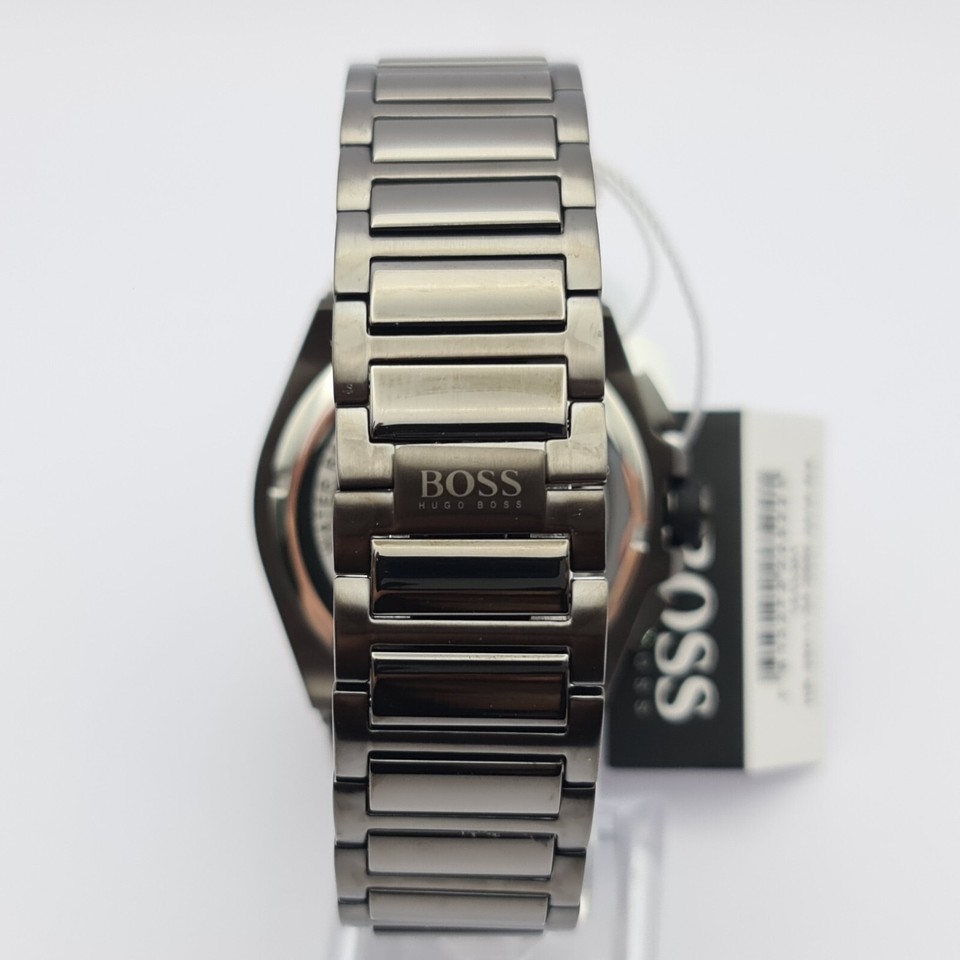 NEW BOSS SUPERNOVA 1513361 STAINLESS STEEL GREY & RED MENS WATCH | eBay
