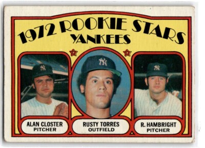 1972 Topps Rookies - Alan Closter/Rusty Torres/Roger Hambright RC New ...