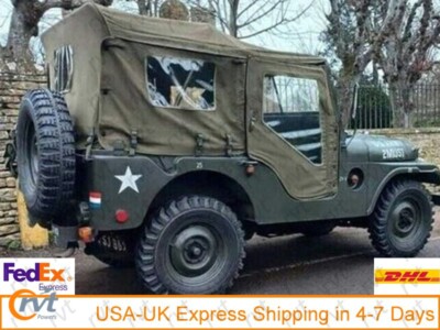 Soft Top For Jeep Willys M38A1/M38/CJ5 +Door Frame- Zipper Windows ...