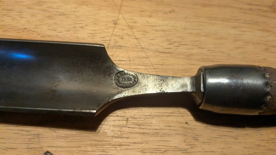 D.R. BARTON ANTIQUE D. R. BARTON 1¾" CURVED GOUGE 12.5" LONG/ TIMBER ...