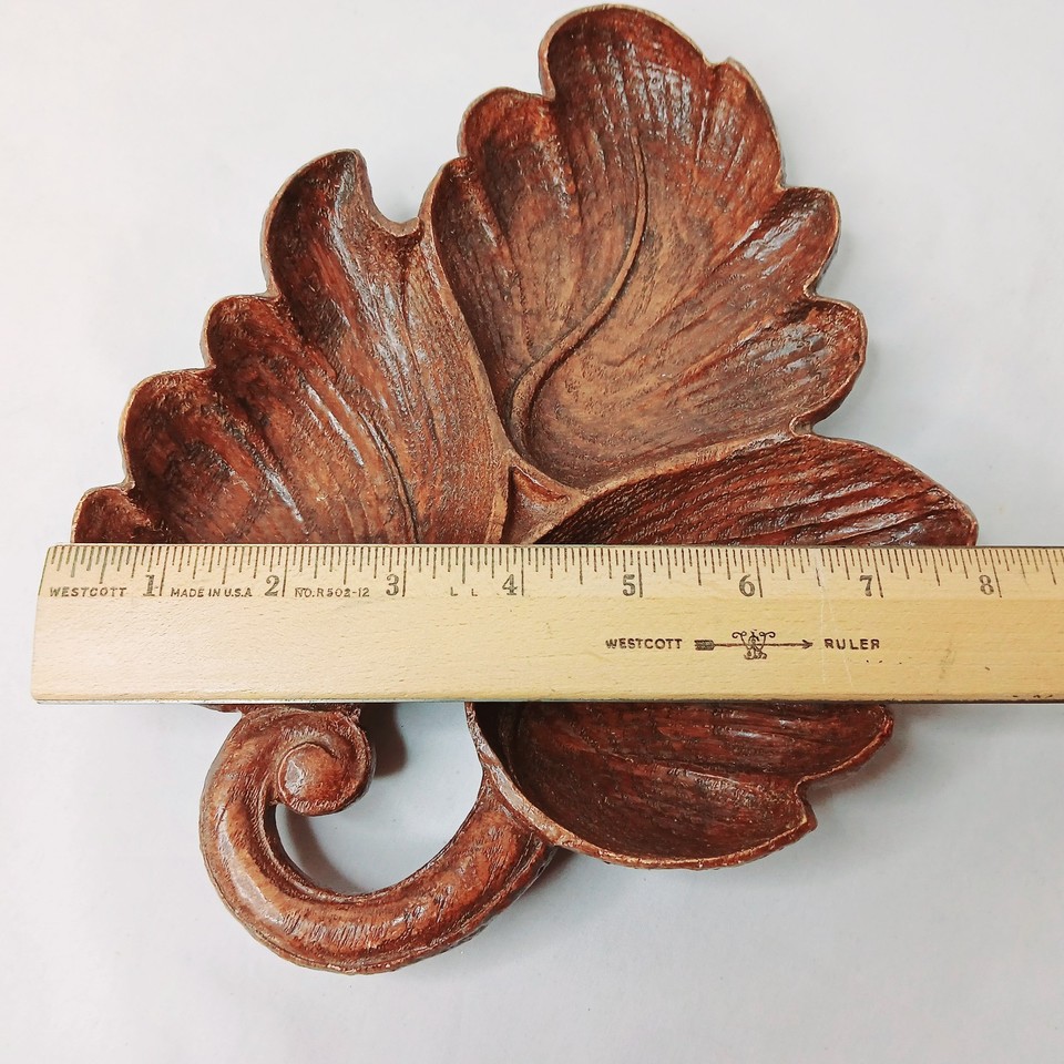 Vintage Burwood Leaf Botanical Decorative Trinket / Keys Dish 10 Inch ...