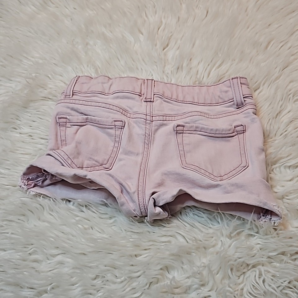Cat & Jack Girls Short Pink Stretch Denim Shorts size small | eBay