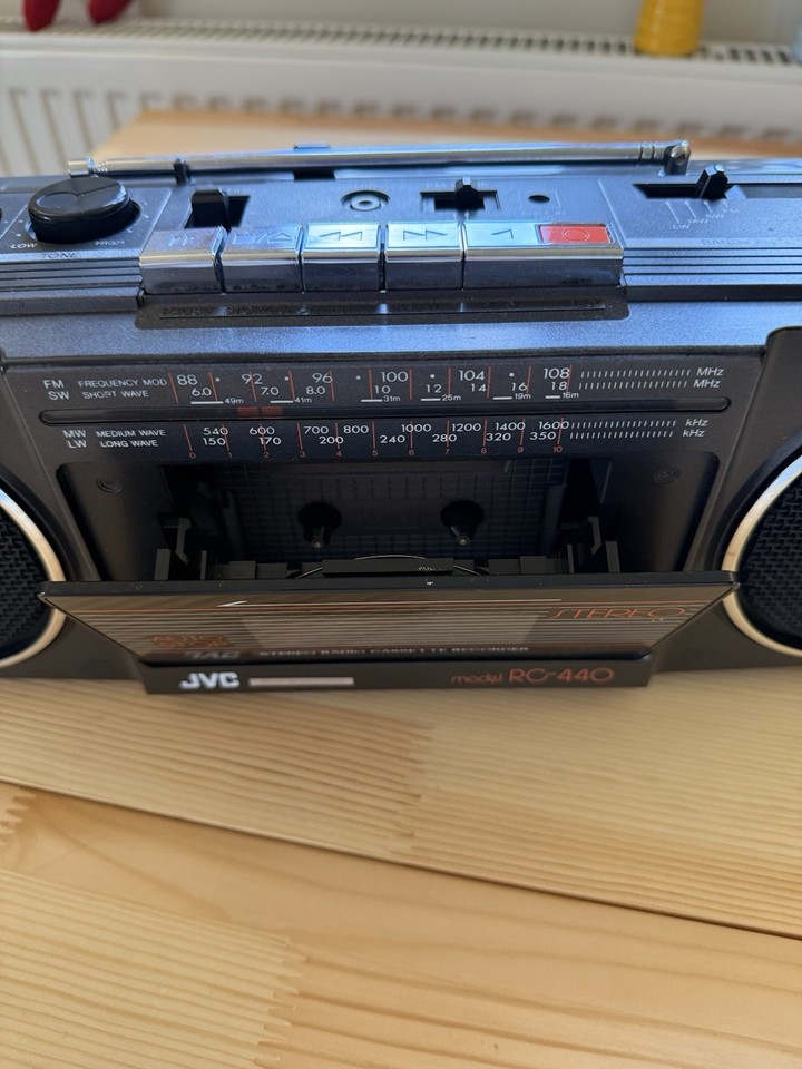 JVC RC-440LB Boombox Radio Cassette Player Vintage 1980s Retro Classic ...