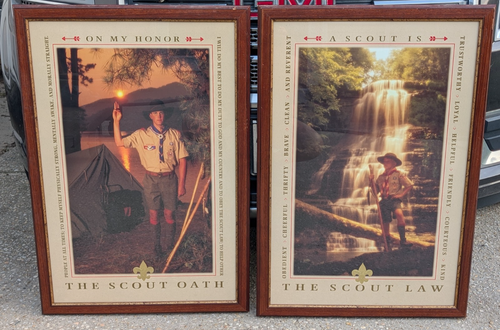 Set of Two Vintage BOY SCOUT POSTERS Professionally Framed 32x22 | eBay