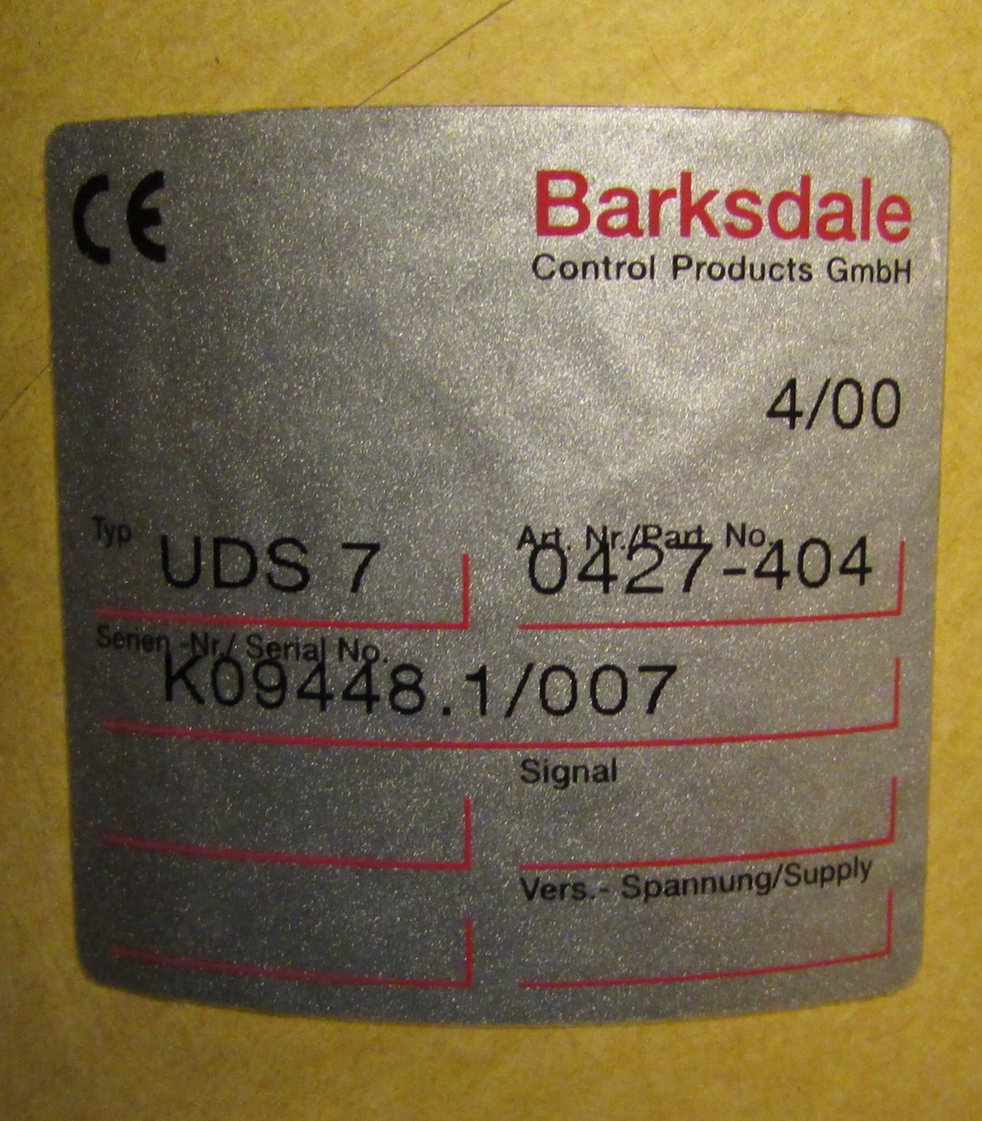 BARKSDALE UDS7 0427 404 UDS Dual Pressure Switch | eBay