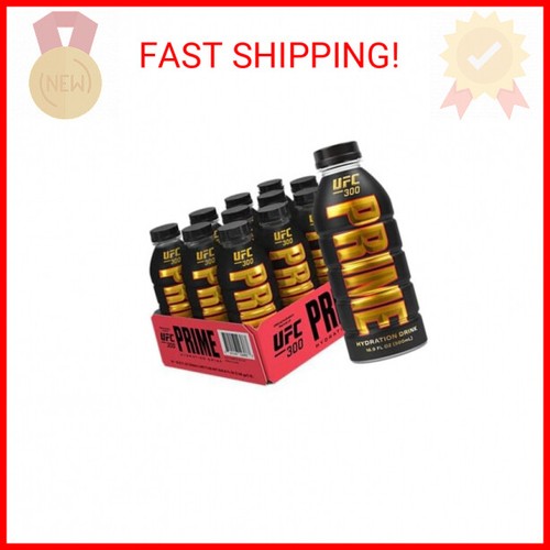 NEW! Prime Sports Drink UFC 300 12 PACK - 16.9Fl oz Hydration Beverage ...
