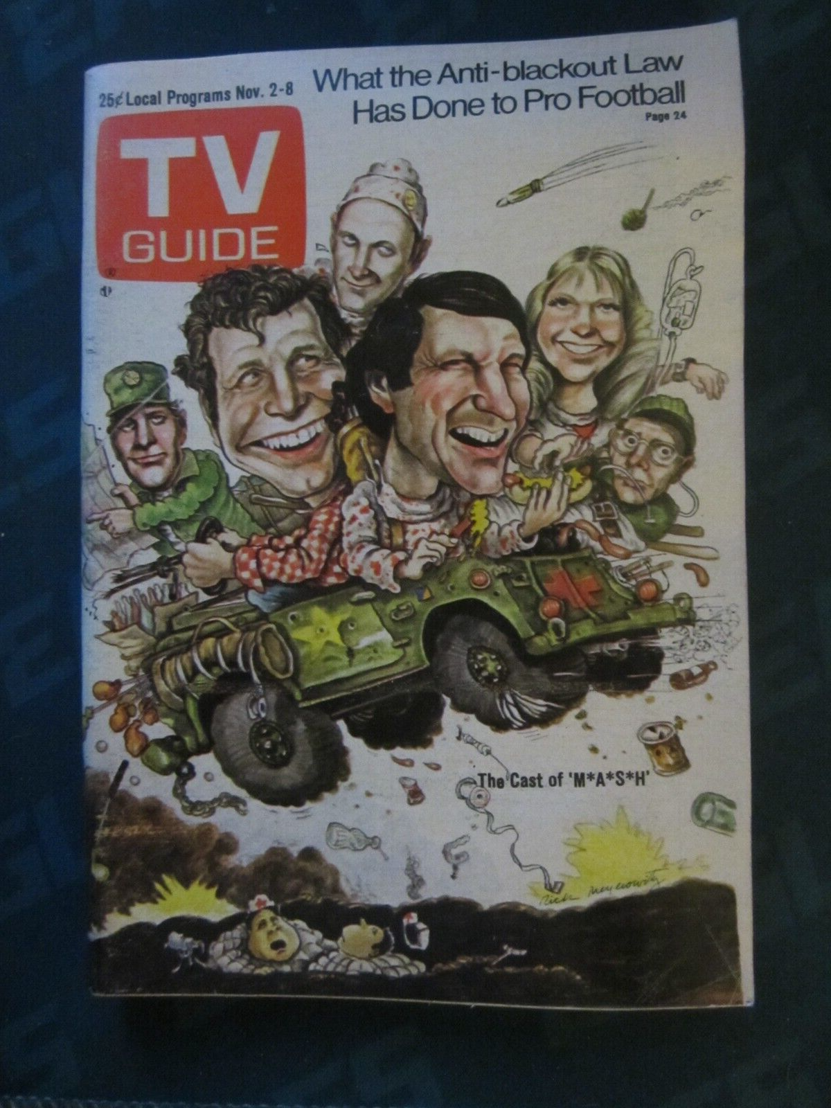 TV Guide November 1974 Cast of MASH Loretta Swit Alan Alda Portland | eBay