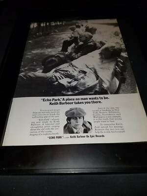 Keith Barbour Echo Park Rare Original Promo Poster Ad Framed! | eBay
