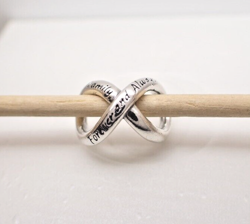 Authentic Pandora #793243C00 Forever & Always Infinity Charm | eBay