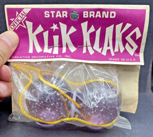 Vintage Official Klik Klaks Clackers Klakers Acrylic Balls MIP Star Brand RARE! | eBay