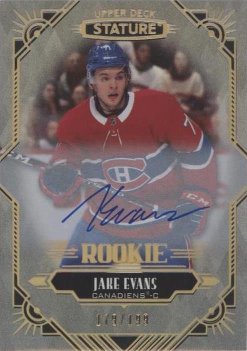 2020-21 Upper Deck Stature - Rookies Jake Evans #198 Autographs /199 ...