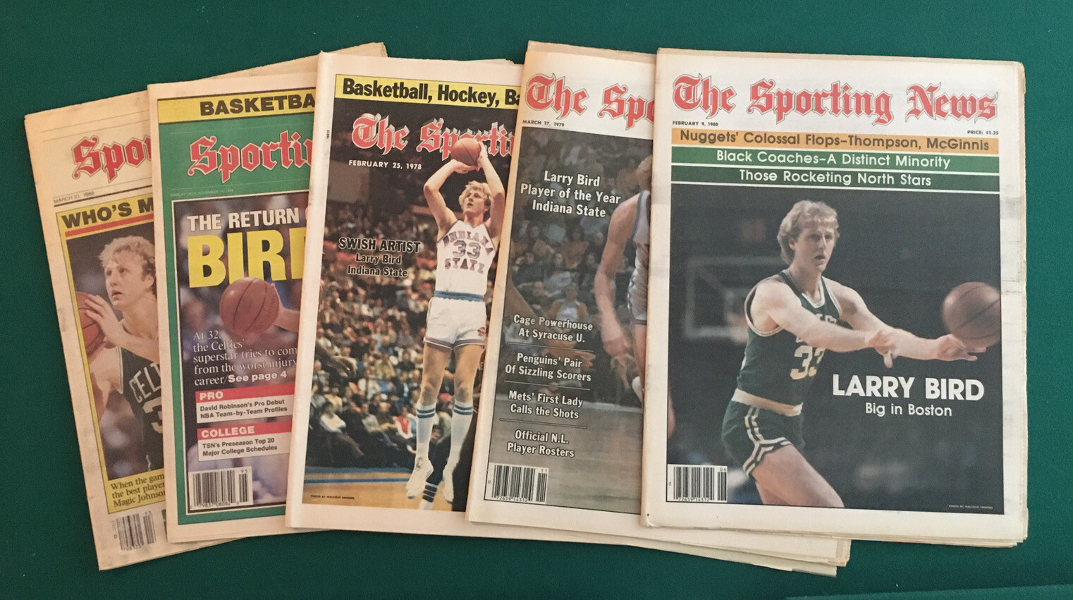 1978 – 1988 LARRY BIRD MAGAZINES – CARDBOARD GEMS