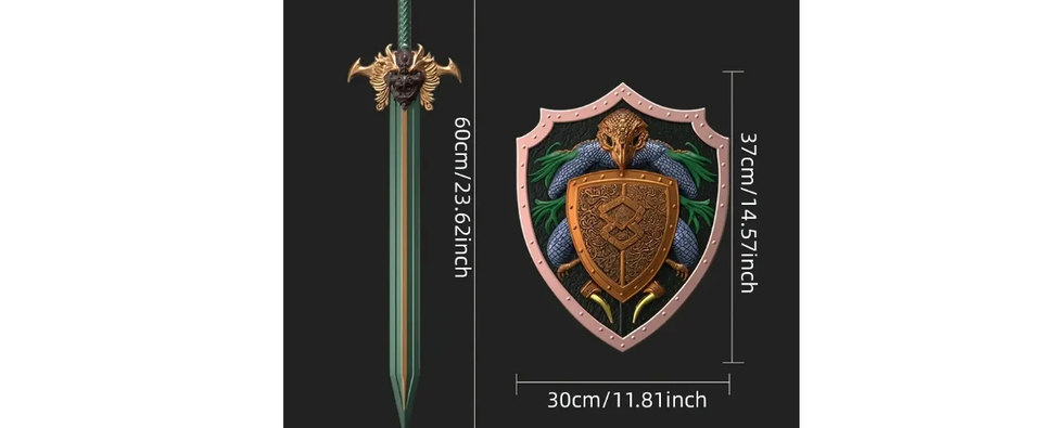 Polyurethane Foam Black Turtle Sword and Shield Set | eBay